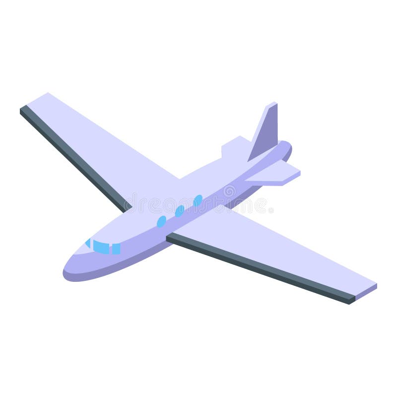 Airplane Icon, Isometric Style Stock Vector - Illustration of ...
