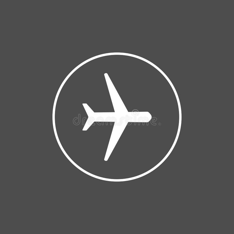 Airplane Icon, Plane Sign. Vector Illustration, Flat Design. Stock ...
