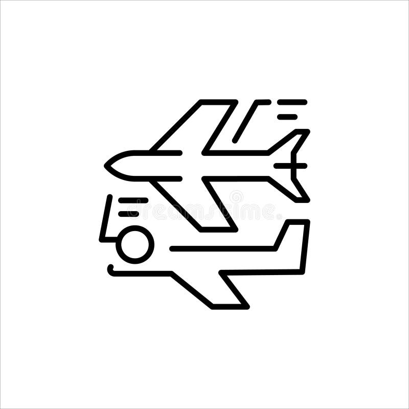 Airplane icon stock vector. Illustration of tool, blueprint - 340056794