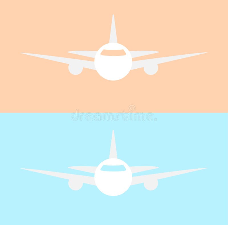 Airplane Icon, Two Airplanes, Vector Illustration Stock Vector ...