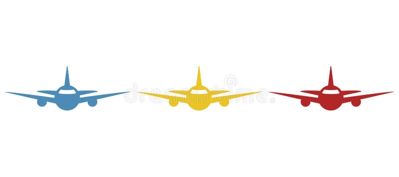 Airplane Icon, Two Airplanes, Vector Illustration Stock Vector ...