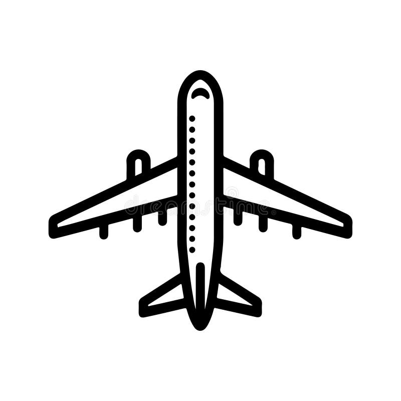 Airplane Icon Vector Illustration Stock Vector - Illustration of ...
