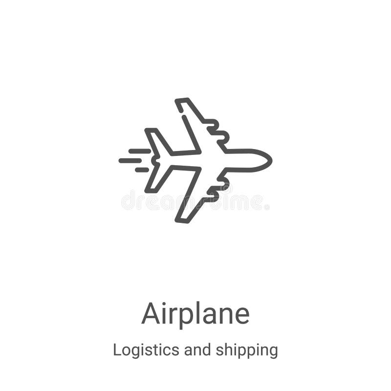 Airplane Icon Vector from Logistics and Shipping Collection. Thin Line ...