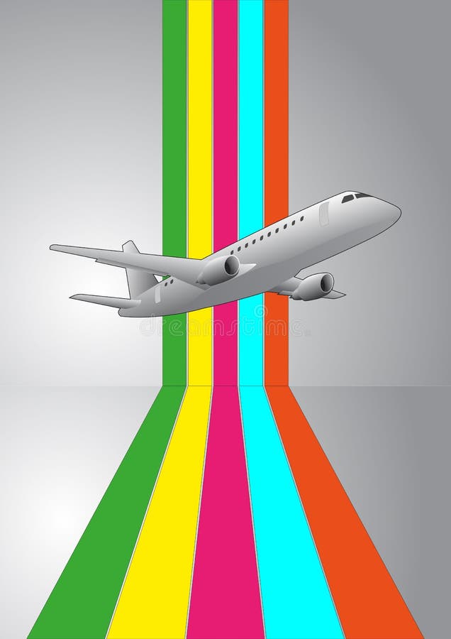 Airplane color graphic stock vector. Illustration of design - 30493213