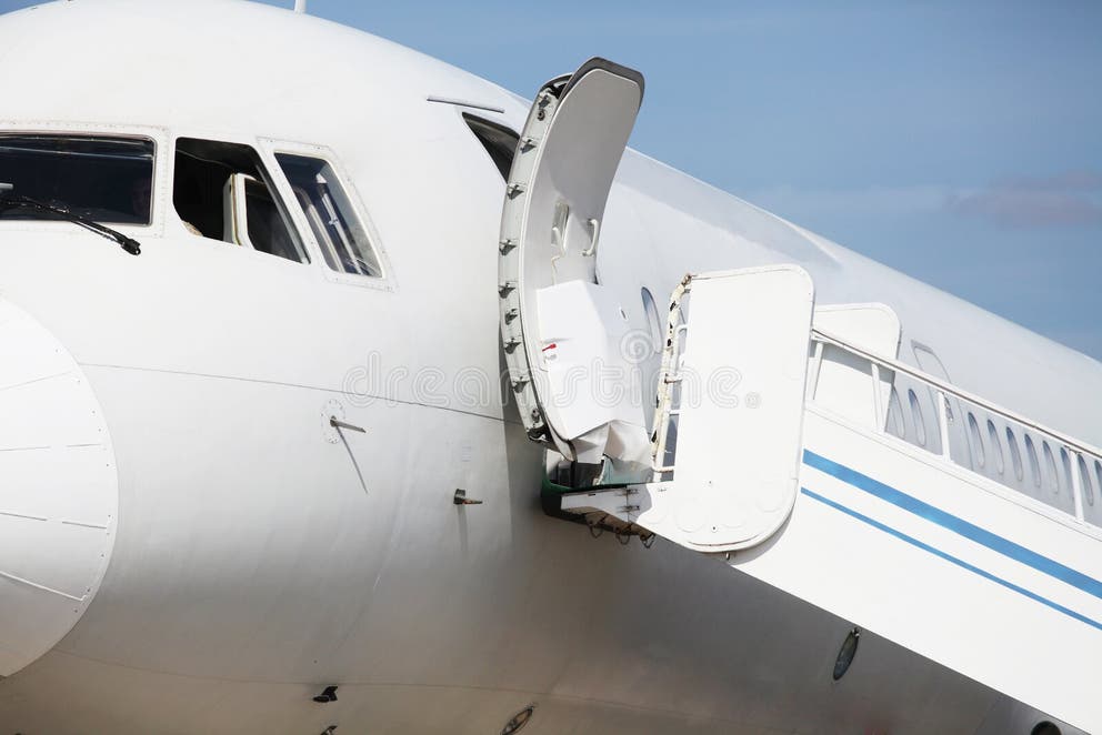 Airplane stock image. Image of airliner, wing, ladder - 33400265