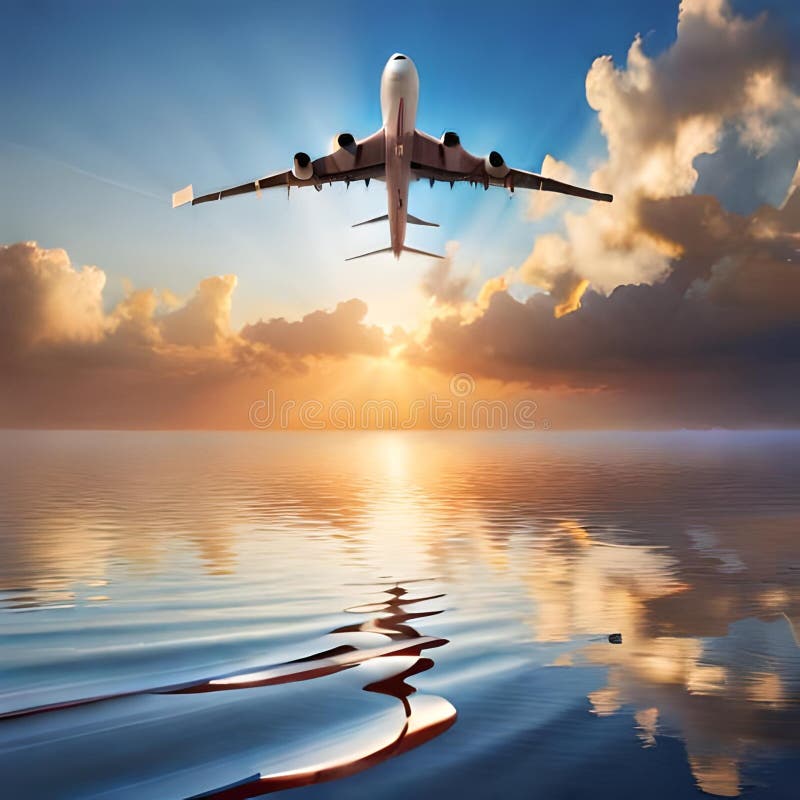 Airplane image stock illustration. Illustration of morning - 282598826