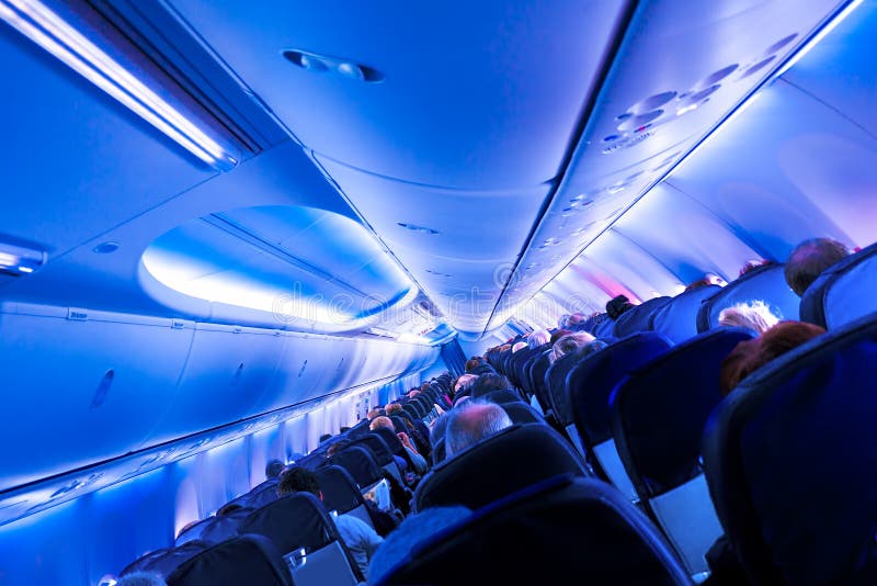 Airplane inside stock image. Image of cabin, handy, magazine - 68683541