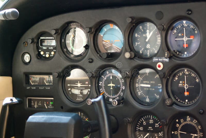 Airplane Instrument Panel stock image. Image of button - 30691909