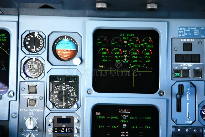 Airplane instruments stock image. Image of transport, cockpit - 8885341