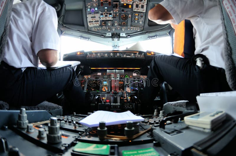 Airplane Instruments Primary Flight Display Stock Image - Image of ...