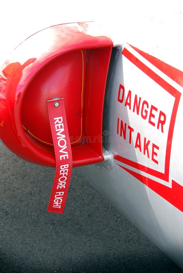 Airplane intake stock image. Image of precaution, warning - 5403989
