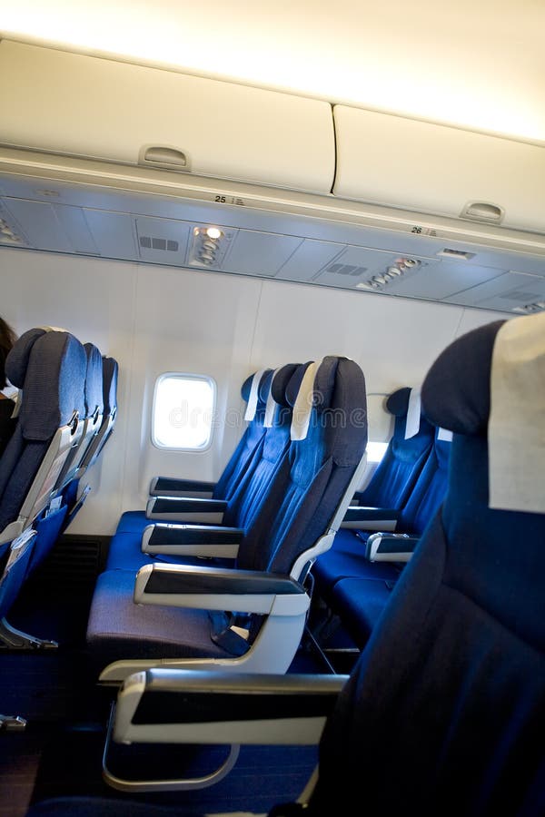 Airplane Interior stock image. Image of airliner, passenger - 5716605