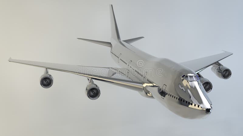 Airplane Isolated Boeing 747 Stock Illustration - Illustration of ...