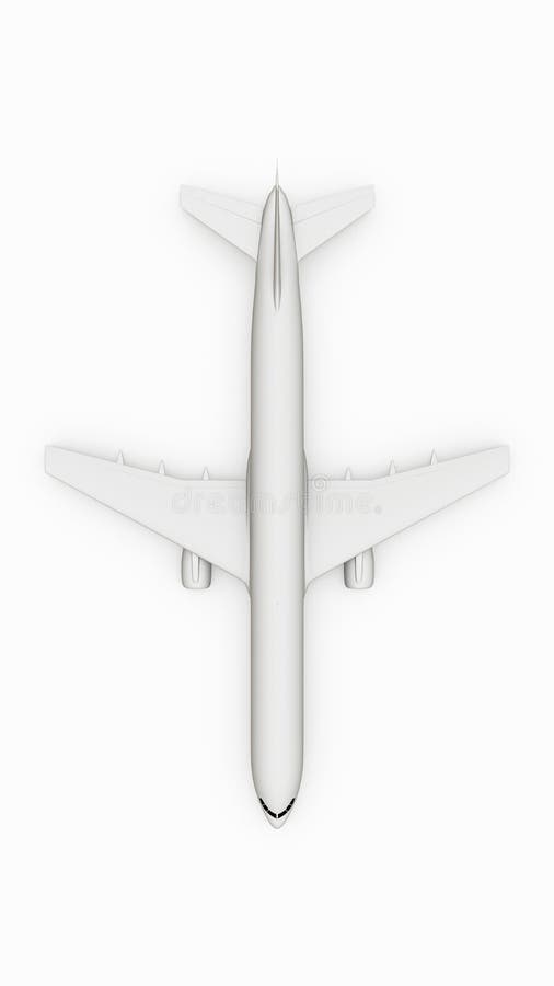 Airplane Isolated on White Background Stock Illustration - Illustration ...