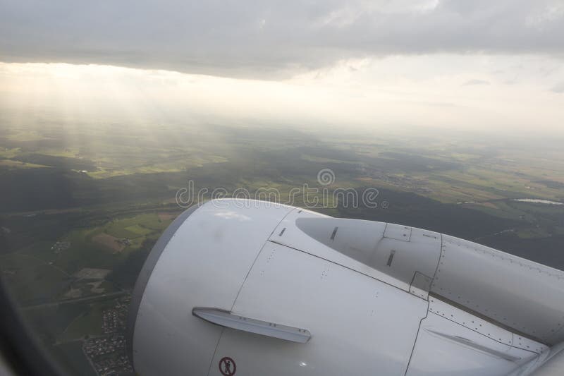 Airplane Jet Engine during the Take Off Stock Photo - Image of aircraft ...