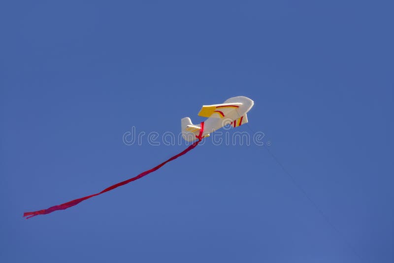 Airplane Flying Over Valencia Mediterranean Port Spain Stock Image ...