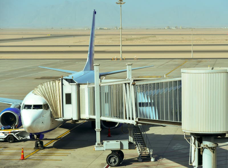 Airplane Ladder on the Airport Runway Stock Image - Image of ...