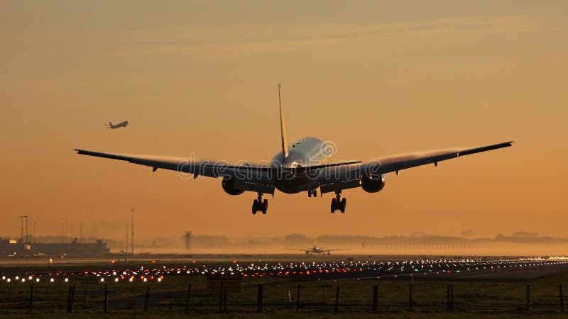 Airplane landing stock photo. Image of destination, journey - 47320300