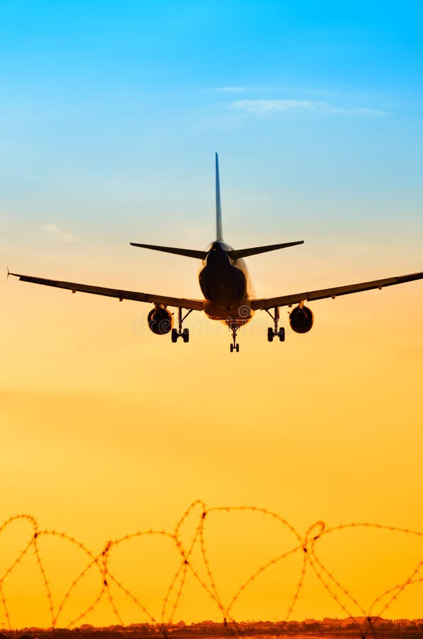 Airplane landing stock photo. Image of concept, passenger - 40243202