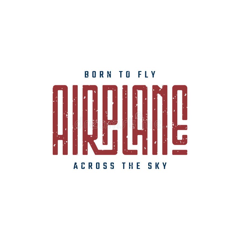 Airplane Lettering Typography Stock Vector - Illustration of ...