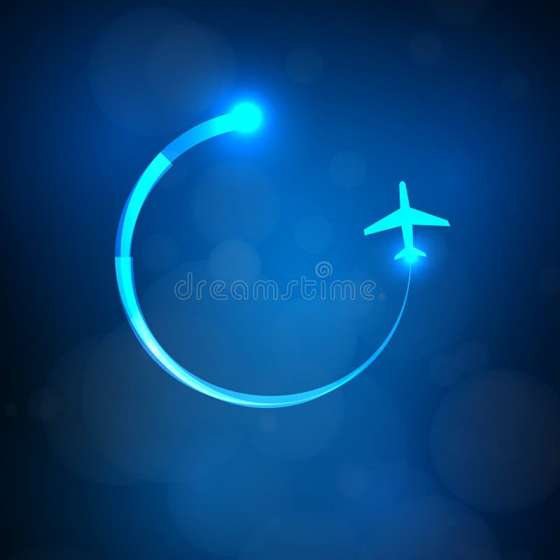 Airplane light symbol stock vector. Illustration of collection - 40926046
