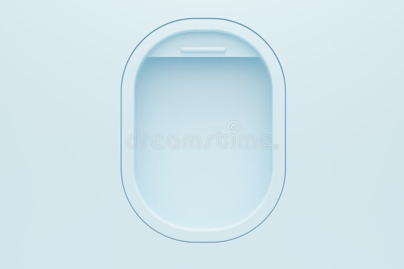 Airplane Light Window Template. 3d Rendering Stock Illustration ...