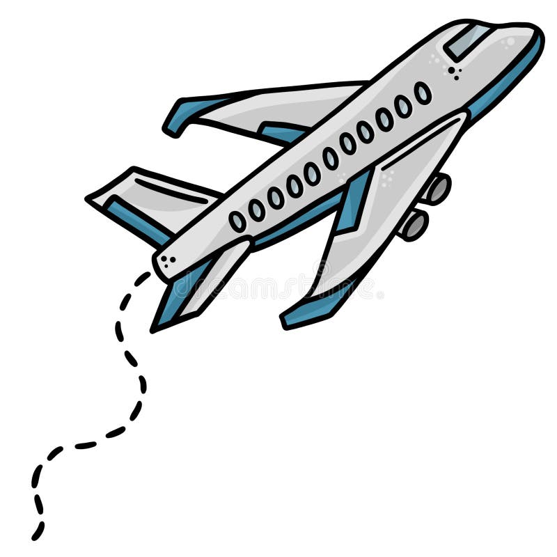 Airplane Line Art Vector Illustration Clip Art Stock Vector ...
