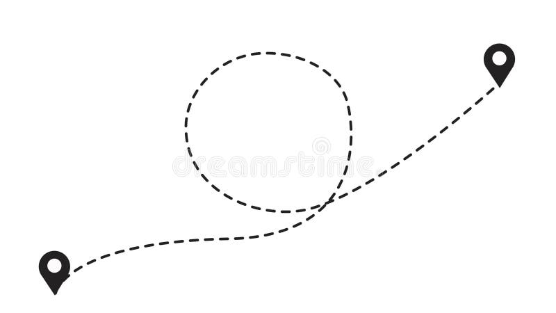 Airplane Line Path Animation. Movement of Air Plane Flight and Route ...