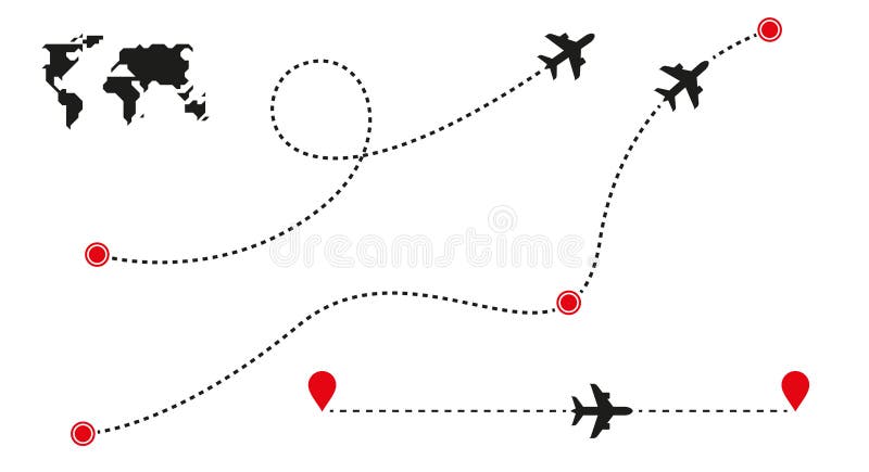 Air Plane Route Vector Stock Illustrations – 8,112 Air Plane Route ...