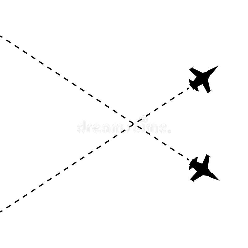 Airplane line path stock vector. Illustration of destination - 133943499