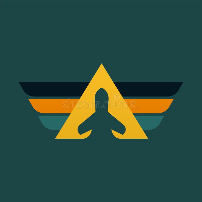 Airplane Logo Design. Simple Airplane Logo Stock Vector - Illustration ...