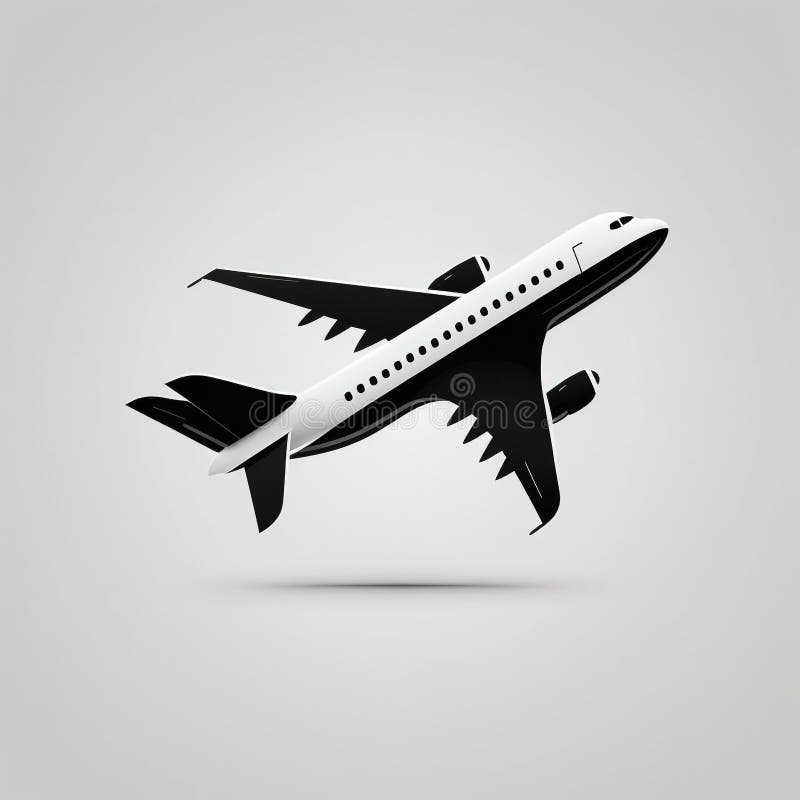 Airplane Logo Minimalist. Generative AI Stock Illustration ...