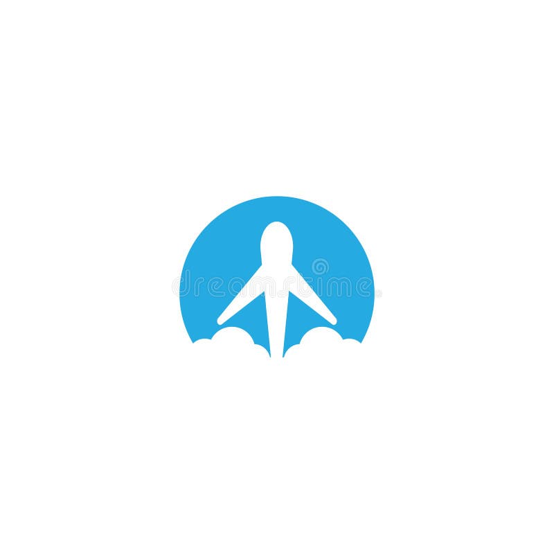 Airplane Logo Templat Vector Stock Illustration - Illustration of ...