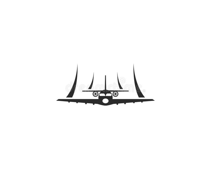 Airplane Logos with Speed Fly Template Icon Stock Illustration ...