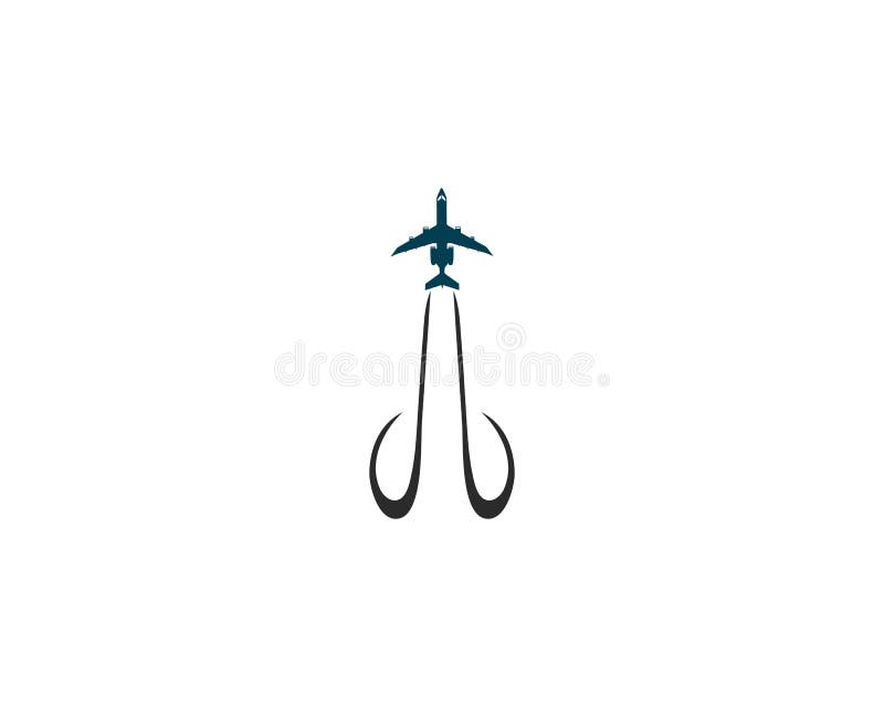 Airplane Logos with Speed Fly Template Icon Stock Illustration ...