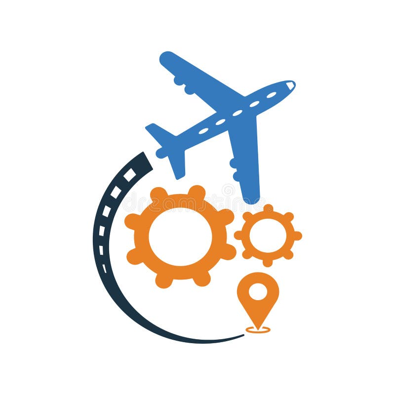 Airplane Maintenance Icon. Simple Editable Vector Logo Stock ...