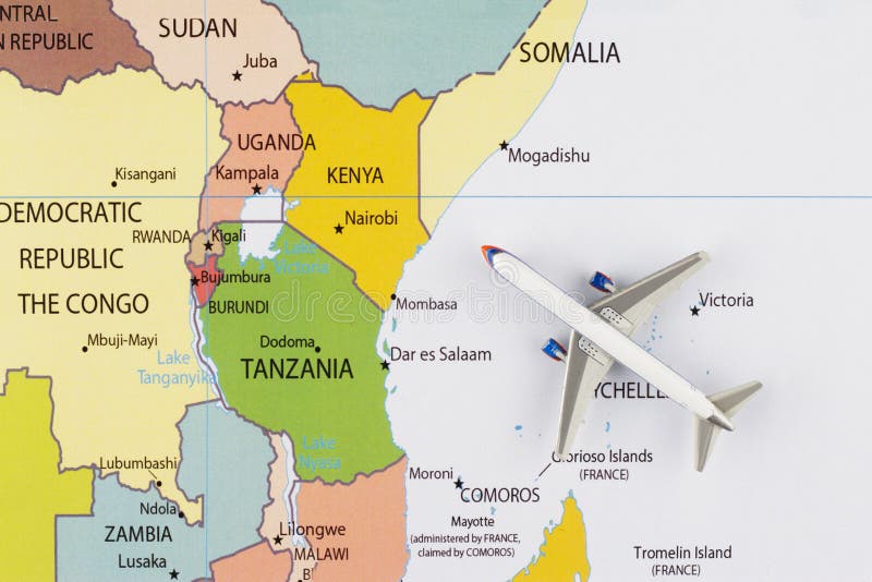 Airplane on map stock photo. Image of congo, journey - 83146372
