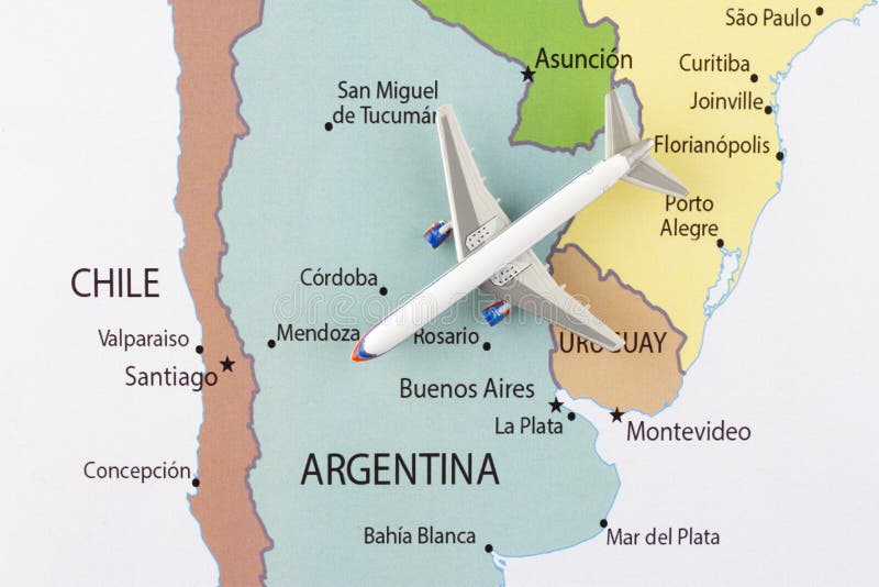 Airplane on map stock photo. Image of brazil, atlantic - 83480902