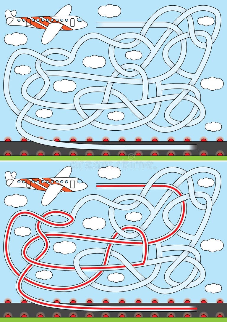 Airplane Maze Stock Illustrations – 177 Airplane Maze Stock ...