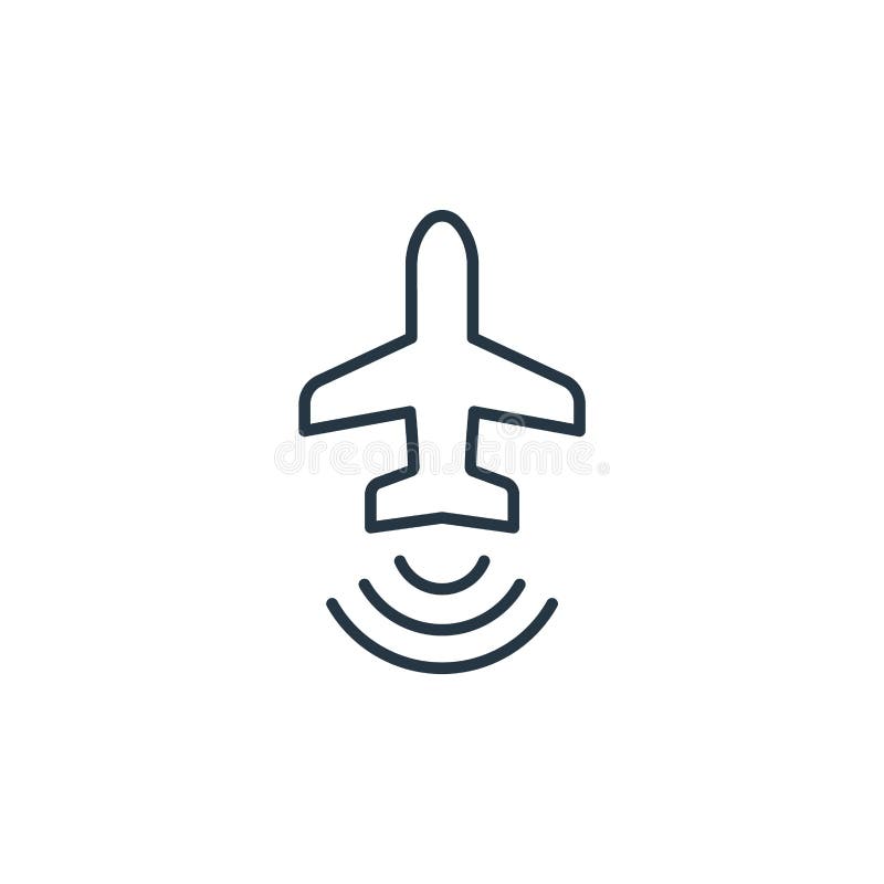 Flight Mode Line Icon. Airplane Mode Sign. Vector Stock Vector ...
