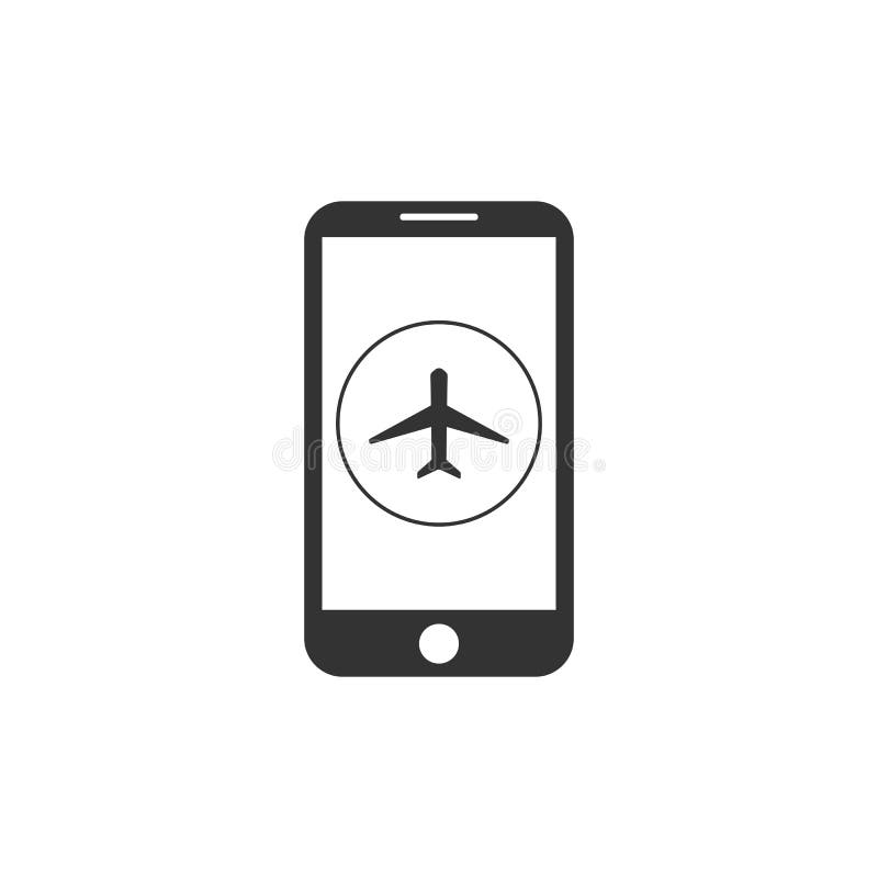 Airplane Mode of Smartphone. Vibration. Plane Icon. Vector Illustration ...
