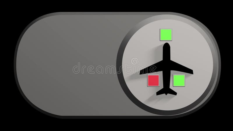 Airplane Mode Switch Animations with Animated Squares Stock Footage ...