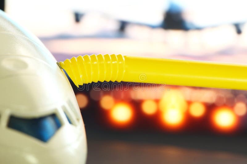 Airplane model scene. stock photo. Image of bays, spot - 112001104