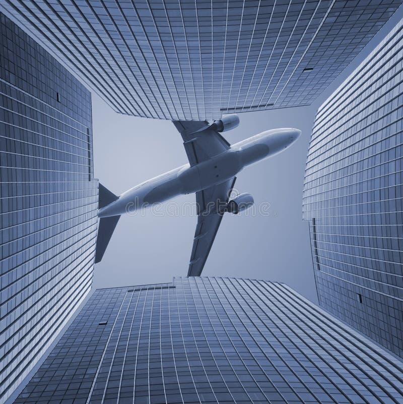 Airplane And The Modern Building Picture. Image: 8931478