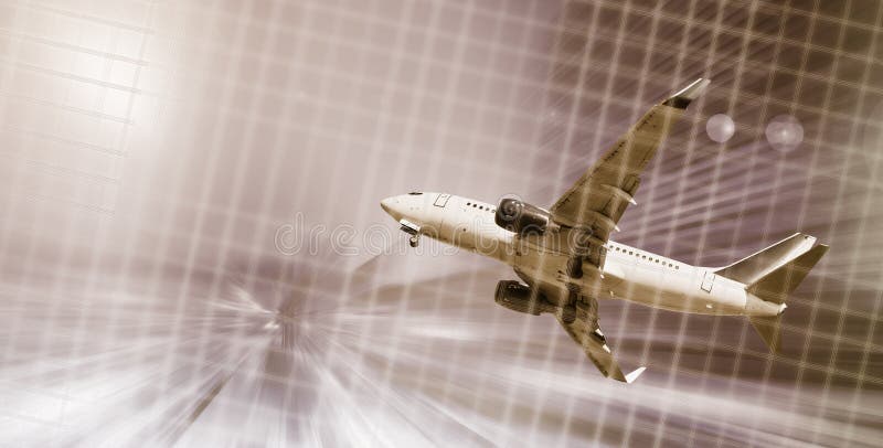 Airplane with Motion Blur Background Stock Image - Image of background ...