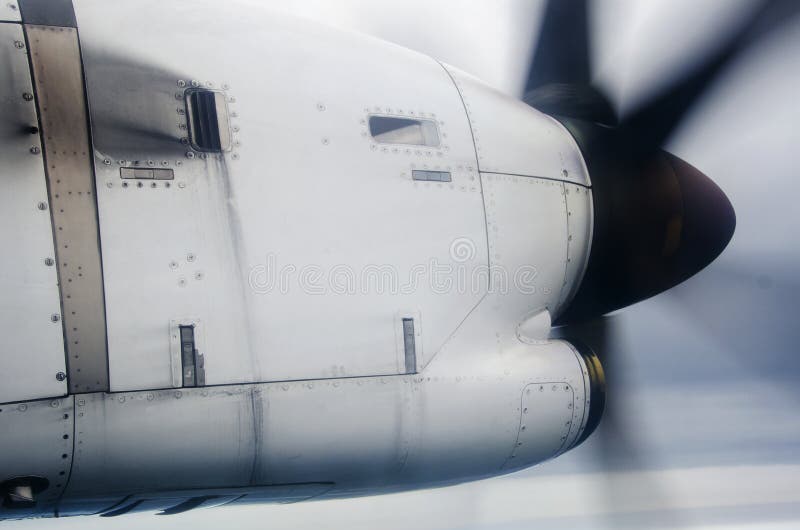 Airplane Motor and Propeller Stock Image - Image of shadows, industrial ...