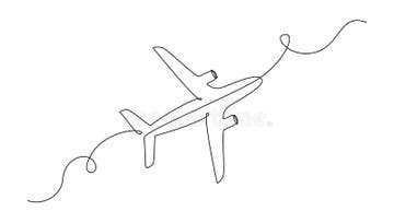 Simple Aeroplane Line Drawing Stock Illustrations – 1,008 Simple ...