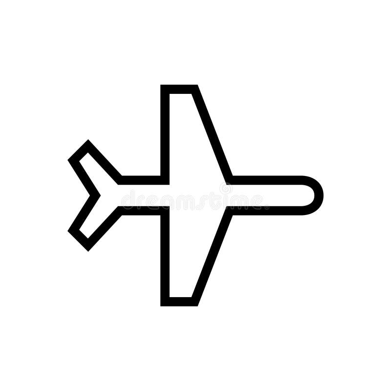 Airplane outline icon stock vector. Illustration of object - 144607762