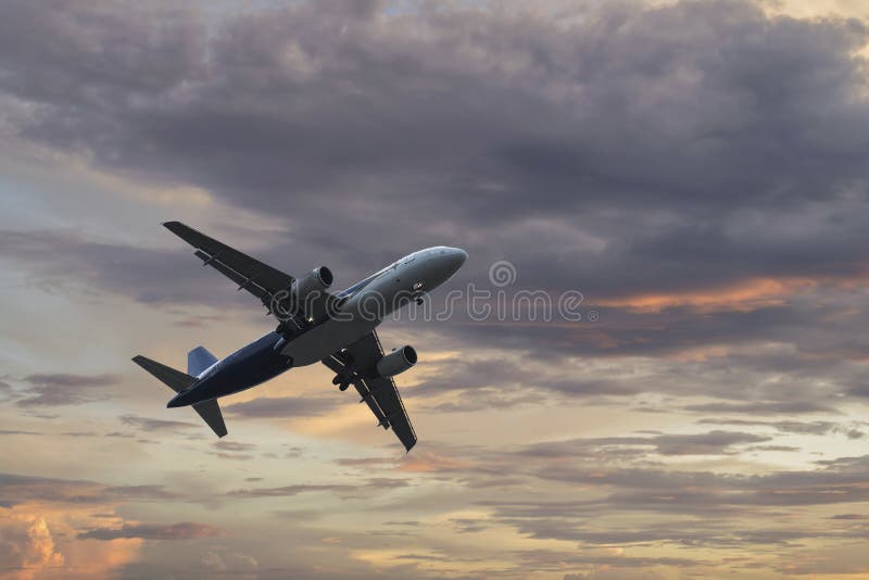 Airplane over the clouds stock photo. Image of blue - 146910822