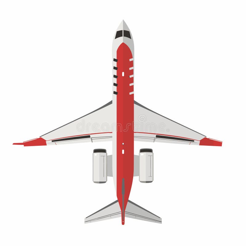 Airplane Over Head View Showcasing Design and Features of Aircraft ...